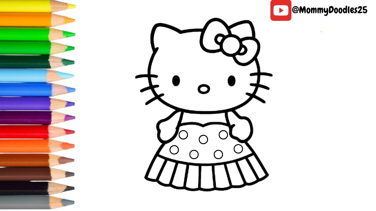 Hello Kitty Drawing | How to Draw Hello Kitty Step by Step | Beginner ...