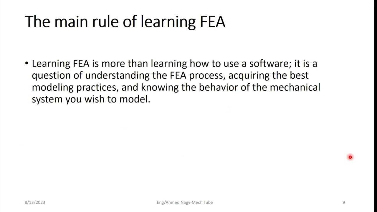 The main rule of learning FEA | From Track Finite Element Course - YouTube