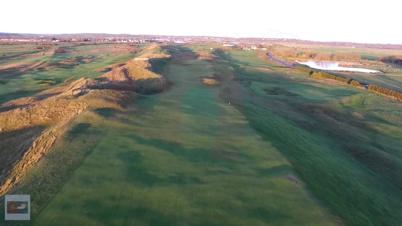 Rye Golf Course Aerial Test Hole 1 - YouTube