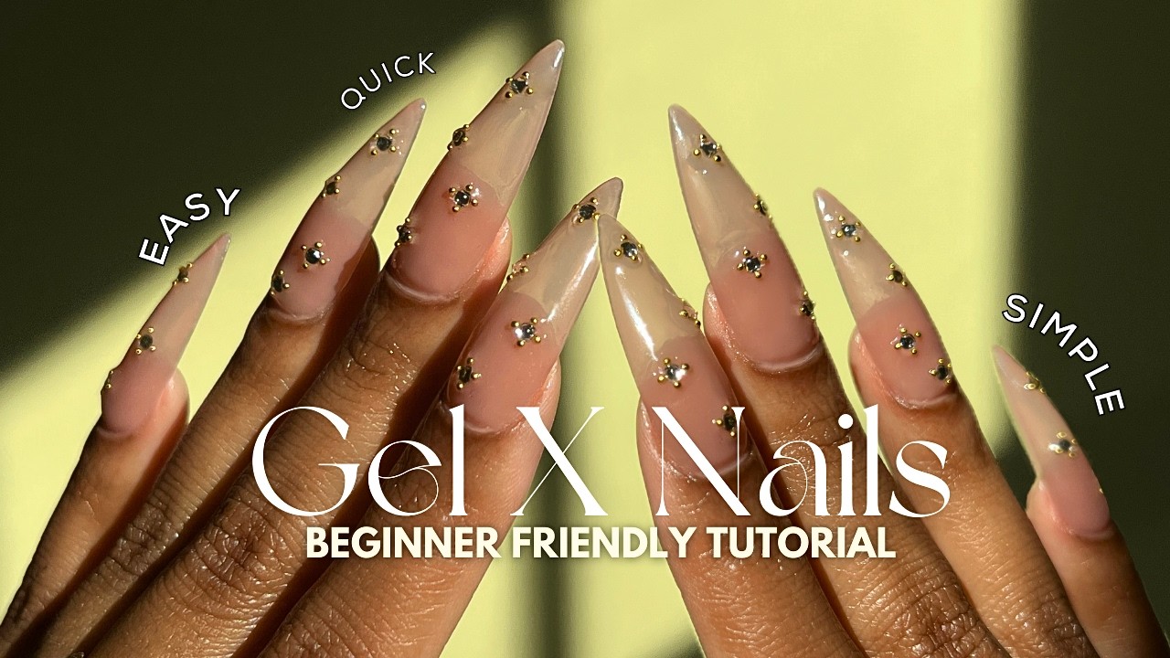 Do Elegant & Simple Gel X Nails With Me! | Mini Catch Up | Beginner ...
