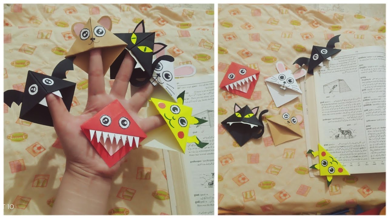 ORIGAMI 😊 BOOKMARKS HOW TO MAKE BOOK MARKERS WITH PAPER WHO TO MAKE ...