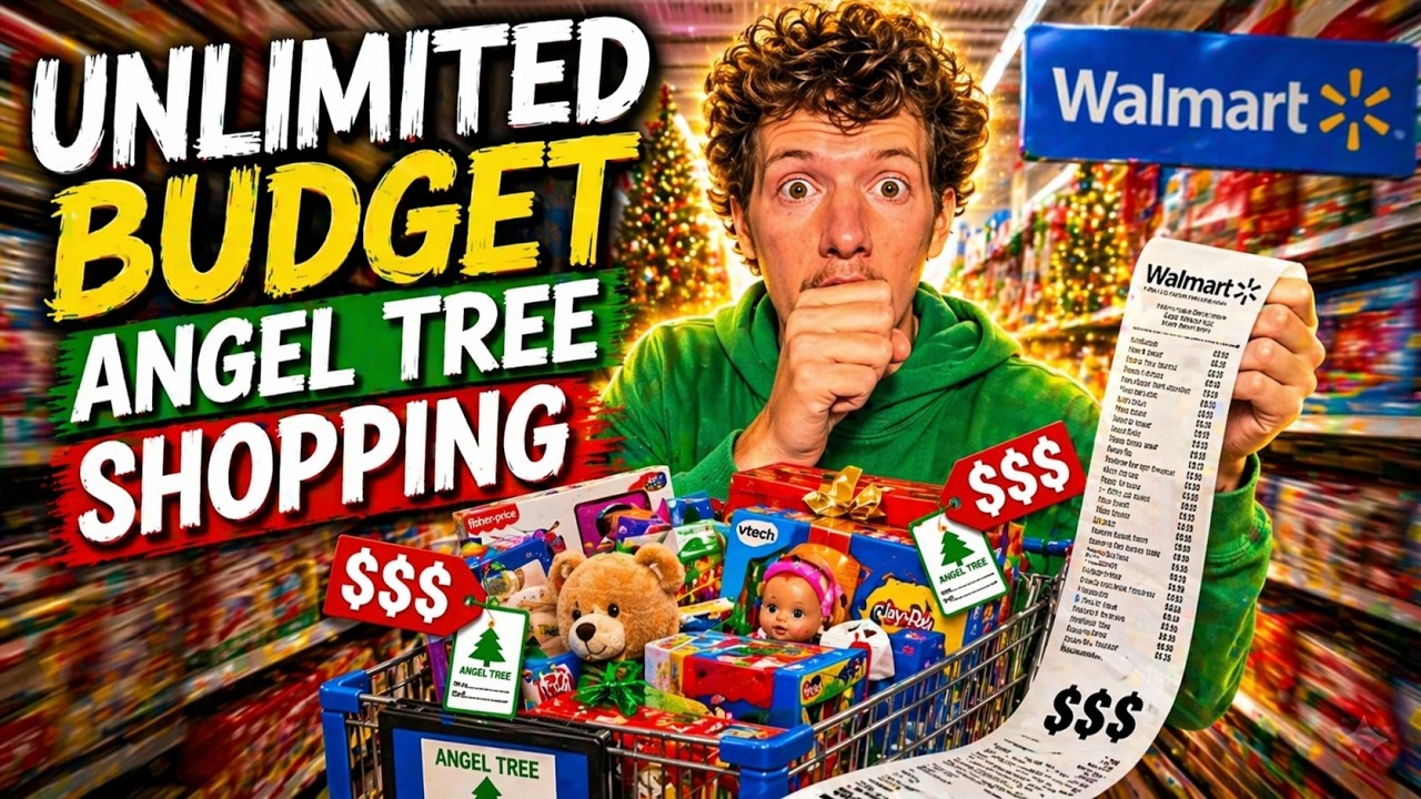 UNLIMITED BUDGET ANGEL TREES SHOPPING - YouTube