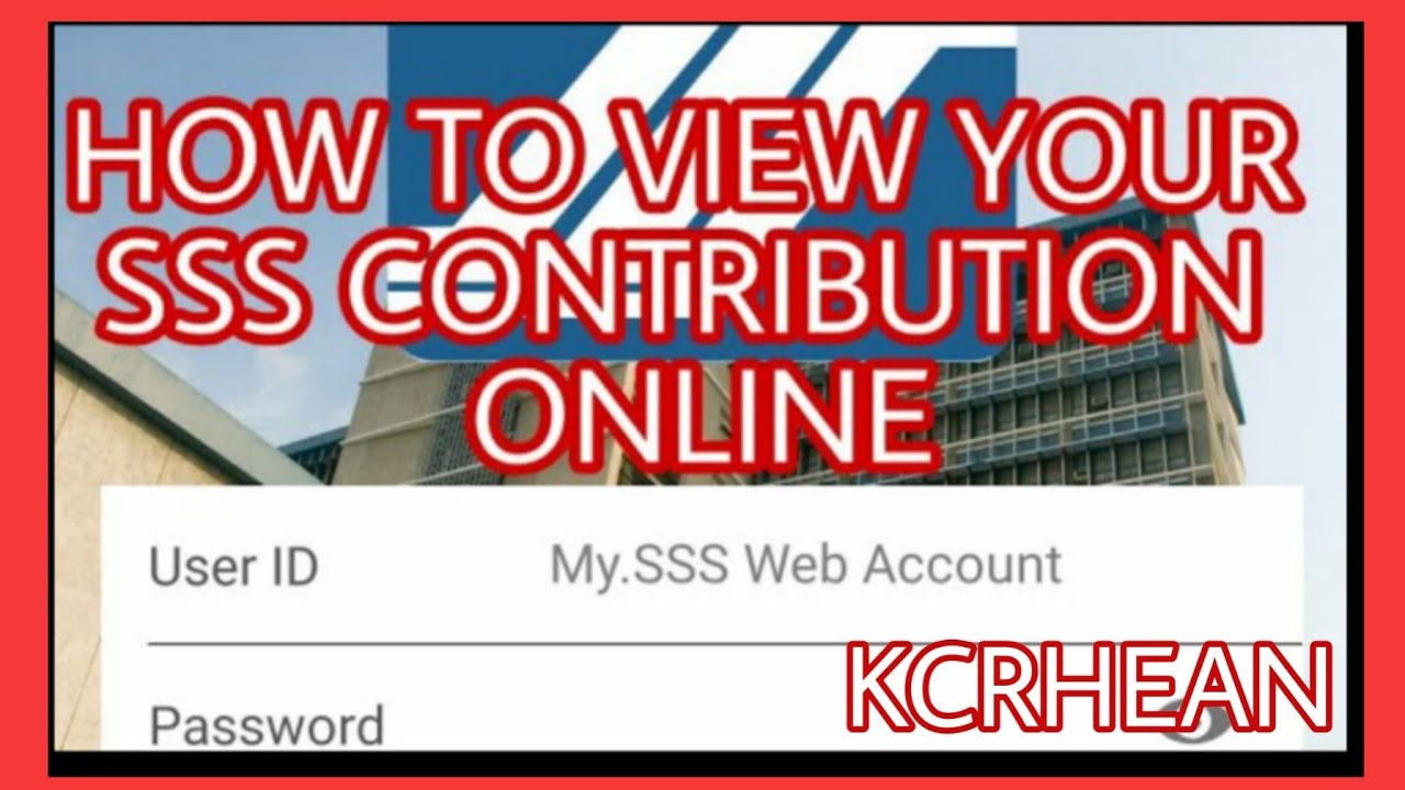 HOW TO VIEW YOUR SSS ACCOUNT ONLINE? TUTORIAL, SSS ONLINE - YouTube
