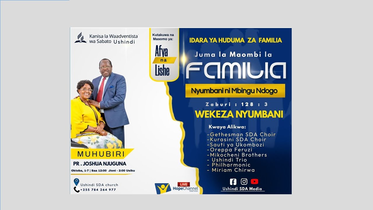 #LIVE: USHINDI SDA - JUMA LA MAOMBI LA FAMILIA DAY 4 OCTOBER 2023 II PR ...