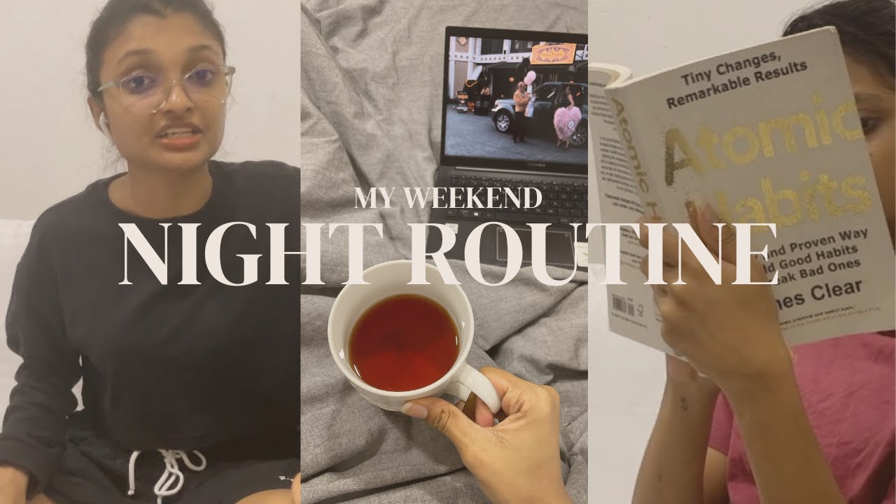 WEEKEND NIGHT ROUTINE - 2023 | reading, skincare, cozy and realistic! 💗 ...