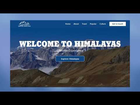 Parallax animation Webdesign, Himalayas of Nepal, Concept Design