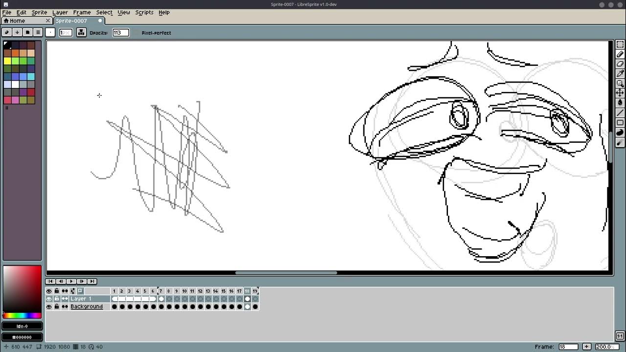 LibreSprite is good for frame-by-frame animation I guess - YouTube