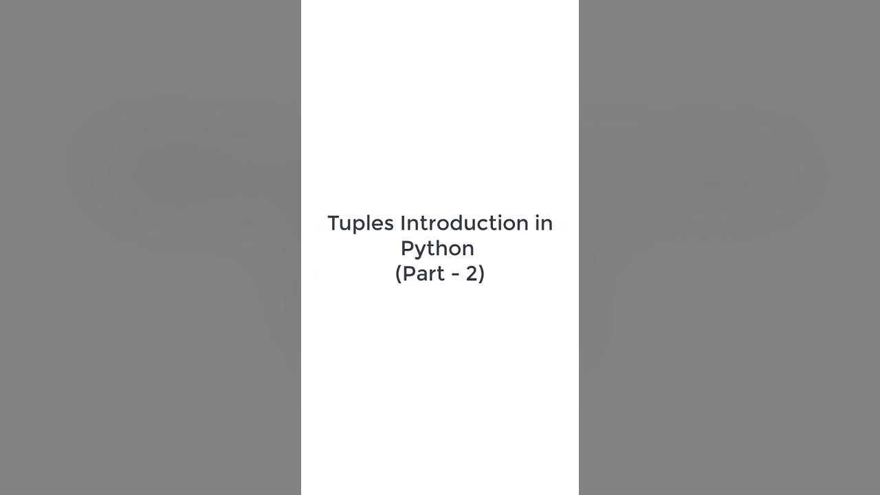 Accessing Elements In Tuple Through Indexing In Python Pythonprogramming Shorts Pythonshot
