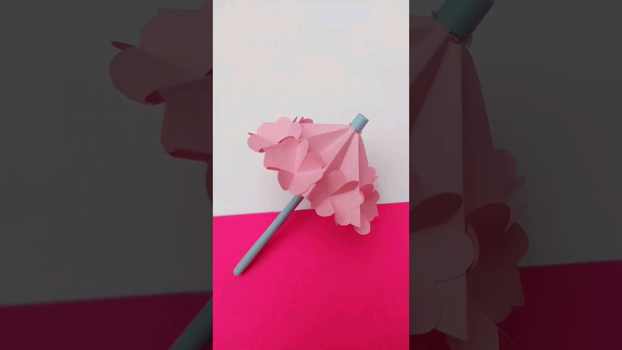 How to make a cute flower umbrella/craft/diy/idea#youtubeshorts# ...