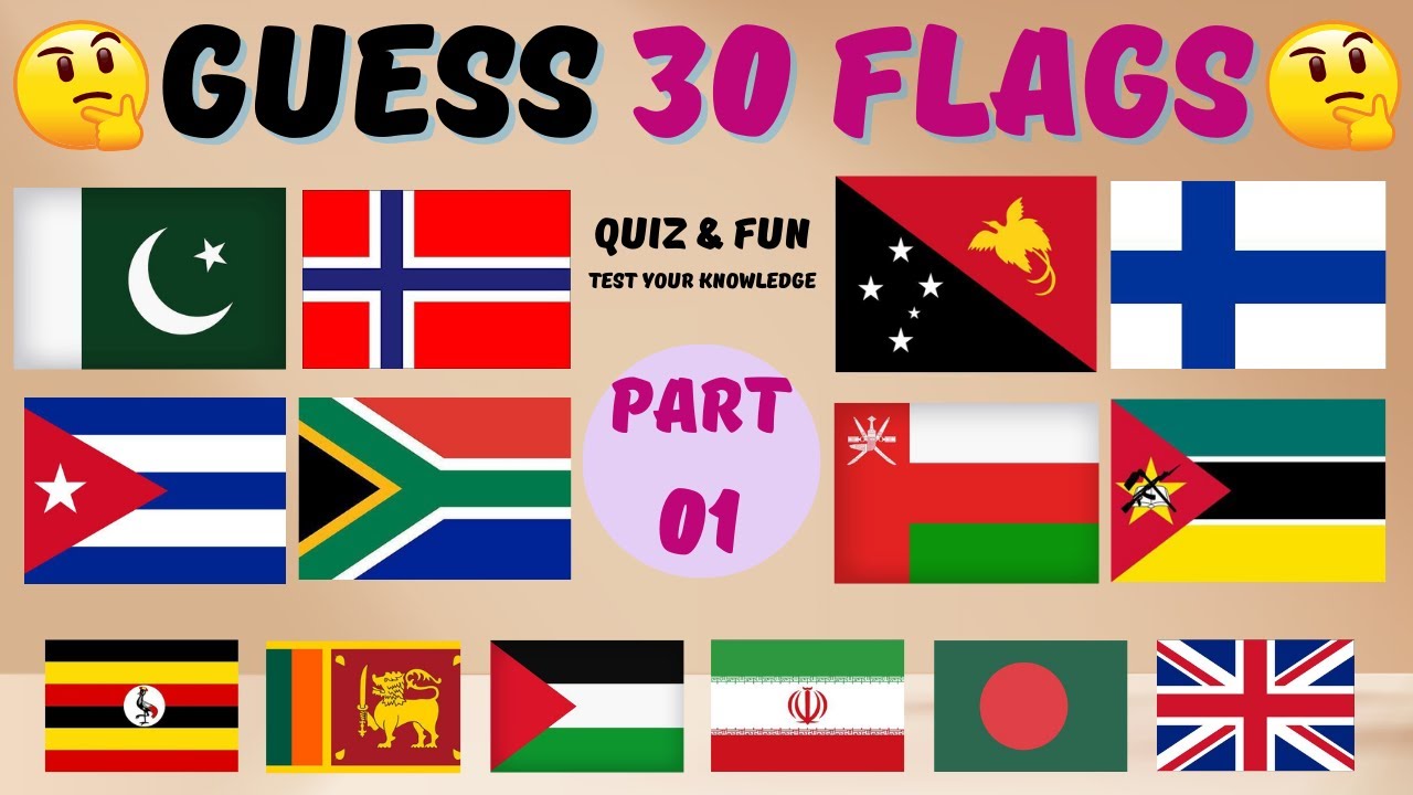 🚩 Guess the Country by Flag Part 2 🌎 | Can You Guess 30 Flags? | Guess Flag in 5 Sec 🕐 2025 ...