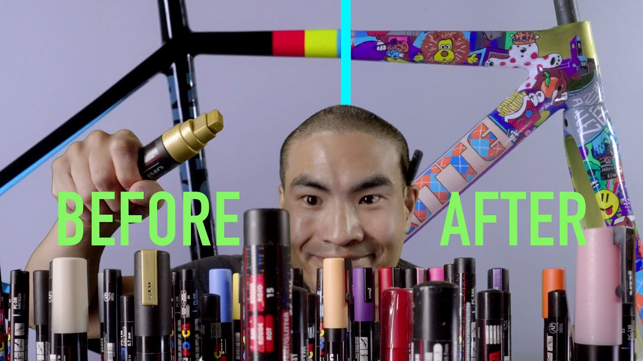 How to Paint a Bike with POSCA Pens [SATISFYING Custom DIY Video] - YouTube