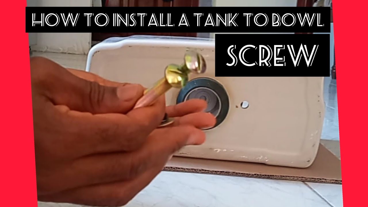 how to install a tank to bowl screw - YouTube