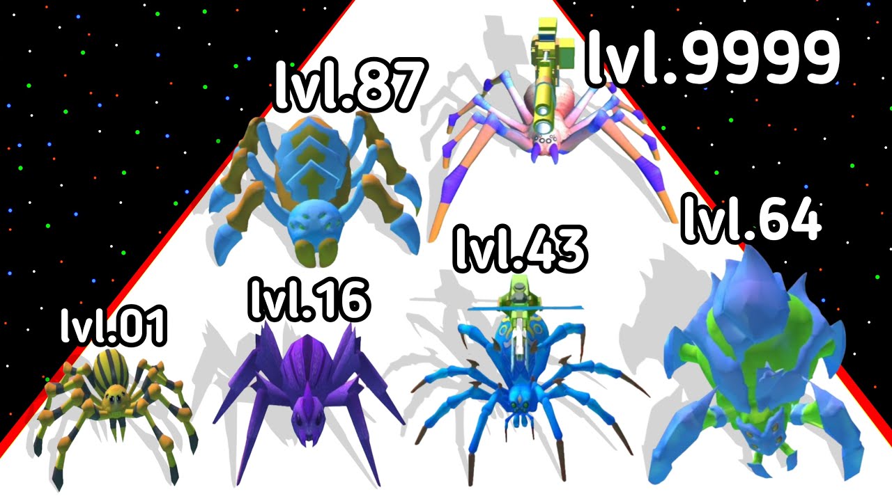 Spider Run Merge Fight Level Up Spider All Level 3D Gameplay (2025 ...