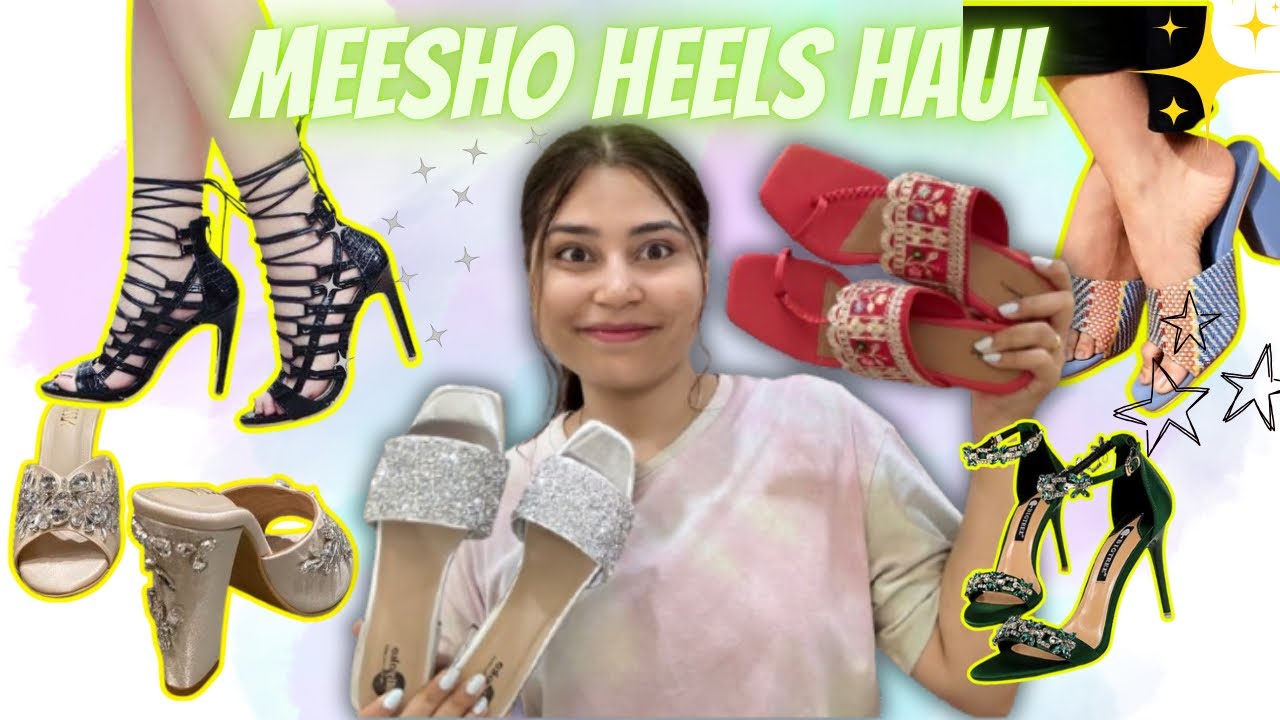 HUGE *MEESHO FOOTWEAR* HAUL | Meesho Heels | Heels | Meesho Haul ...