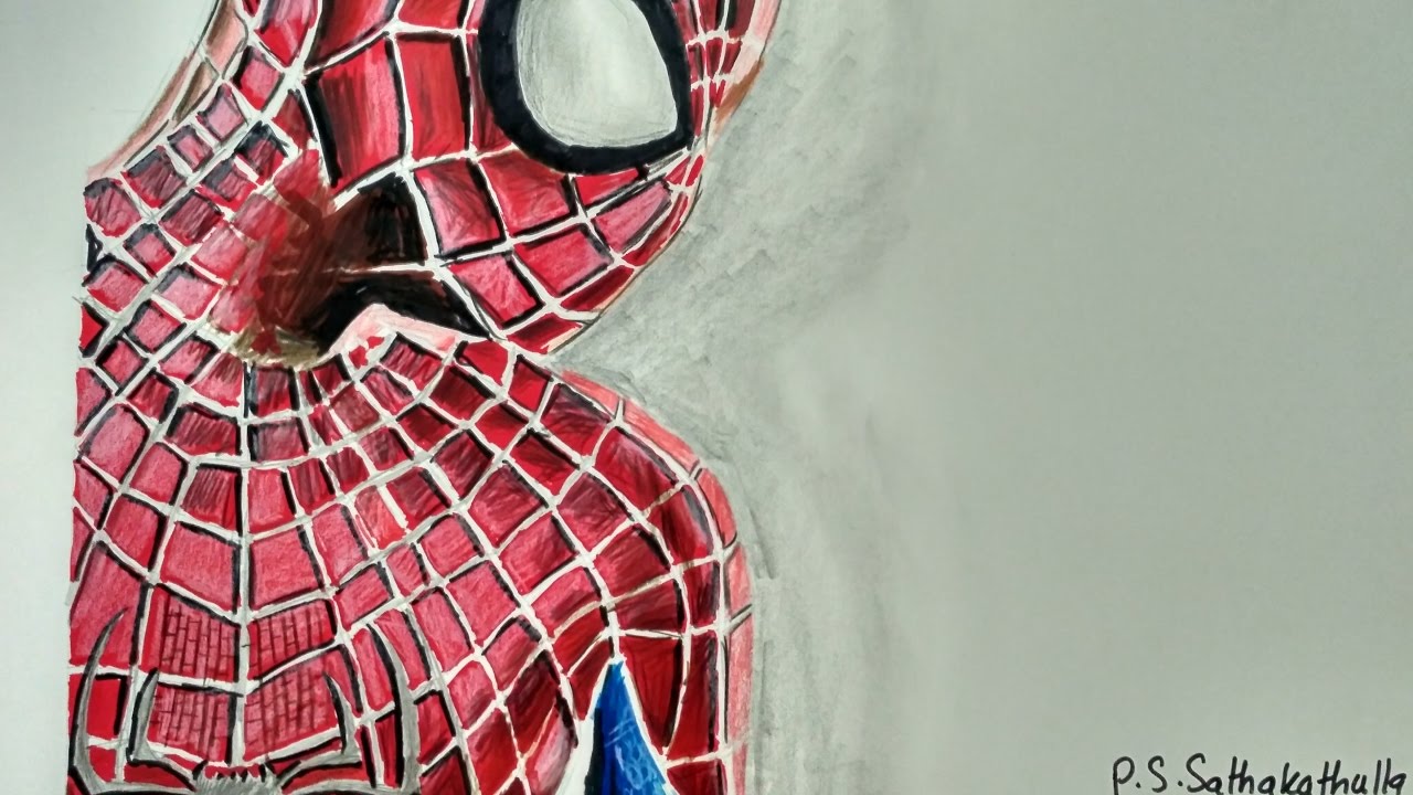 Realistic Spider man drawing(Super Speed) - Spike Arts with Sathak ...