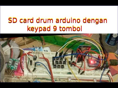 Contoh arduino drum sdcard dengan keypad 9 tombol - YouTube