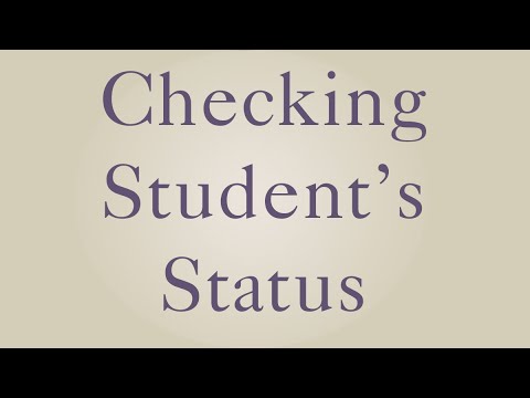 How to: Check a Student's Status - YouTube