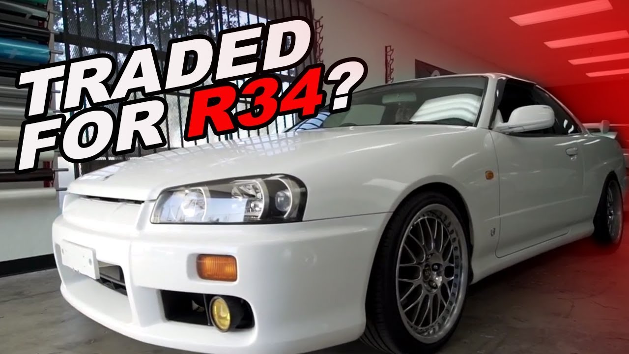 NISSAN SKYLINE R34 VINYL ROOF WRAP! - YouTube