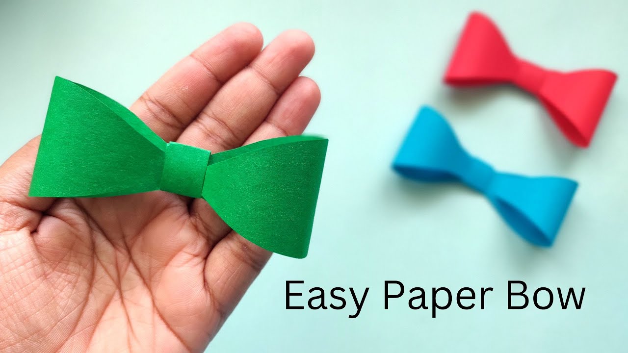 Easy and Quick Paper Bow Ideas | Paper Craft Ideas | Brighty Art and ...