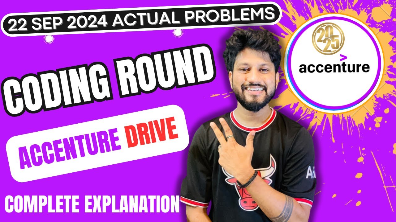 Accenture Coding Round 2025 batch || 22- September 2024 || Actual ...