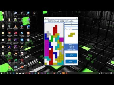 TETRIS GAME IN EXCEL VBA WITH FREE SOURCE CODE - YouTube