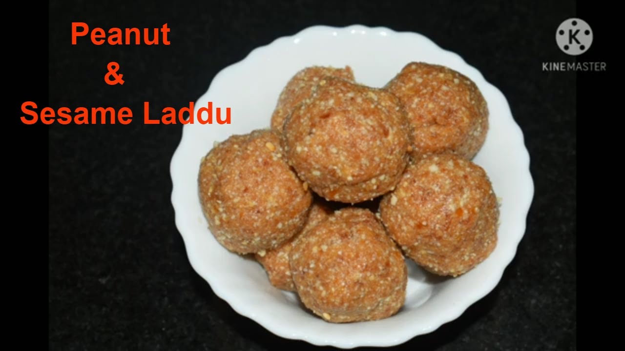 3 ingredient Laddu Recipe | Peanut Sesame Seeds Laddu | Tasty & Healthy ...