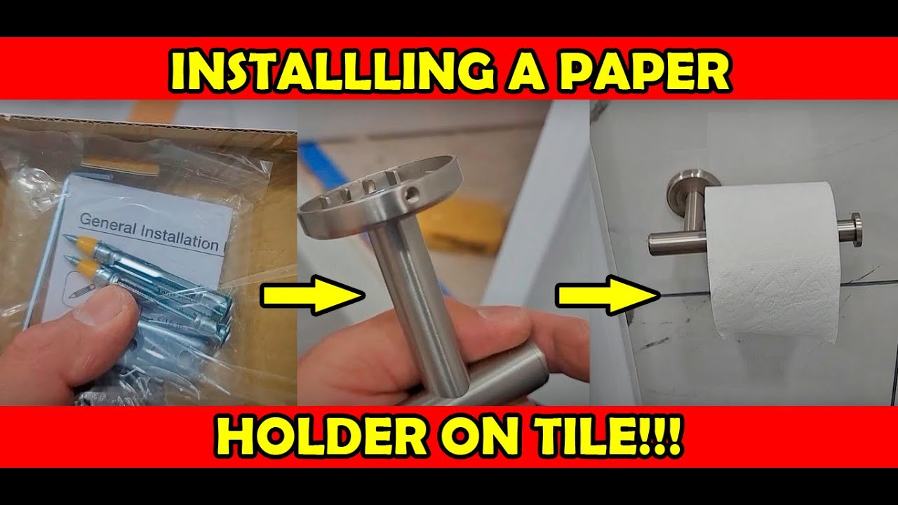 How to install a TOILET PAPER HOLDER!!! - YouTube