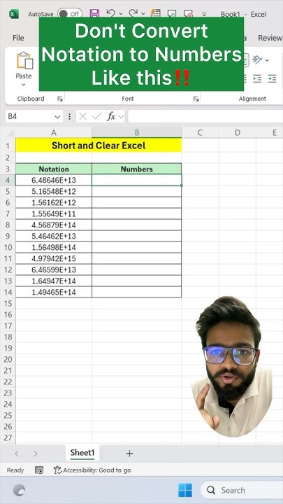 Dont Convert Notation In Excel‼️instead Use Amazing Function Excel Exceltips Exceltricks