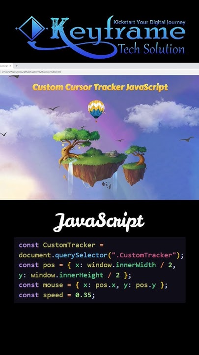 Build A Unique Custom Cursor Tracker With Html Css And Javascript Youtube