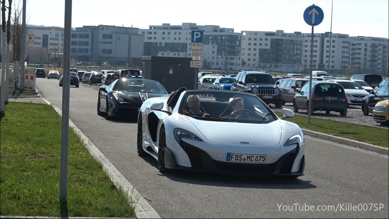 McLaren 675LT Spider & Ferrari 458 Speciale A lovely sounds 1080p - YouTube