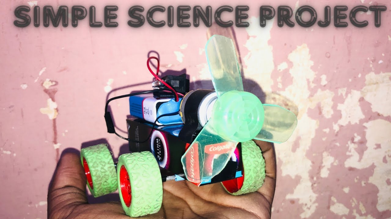 SIMPLE SCIENCE PROJECT ELECTRIC CAR MODEL #scienceproject - YouTube