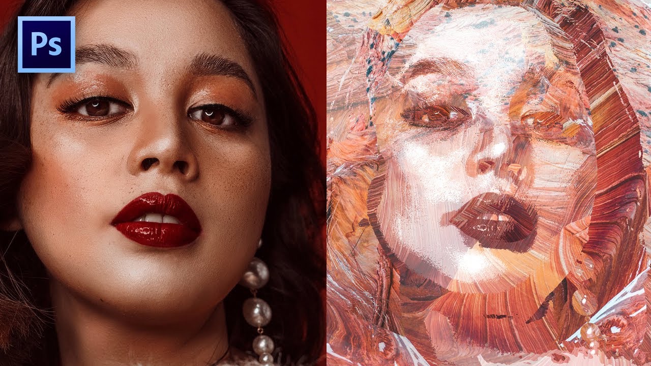 Photoshop 2021 Full Portrait Effect Tutorial | Threshold & Masking ...