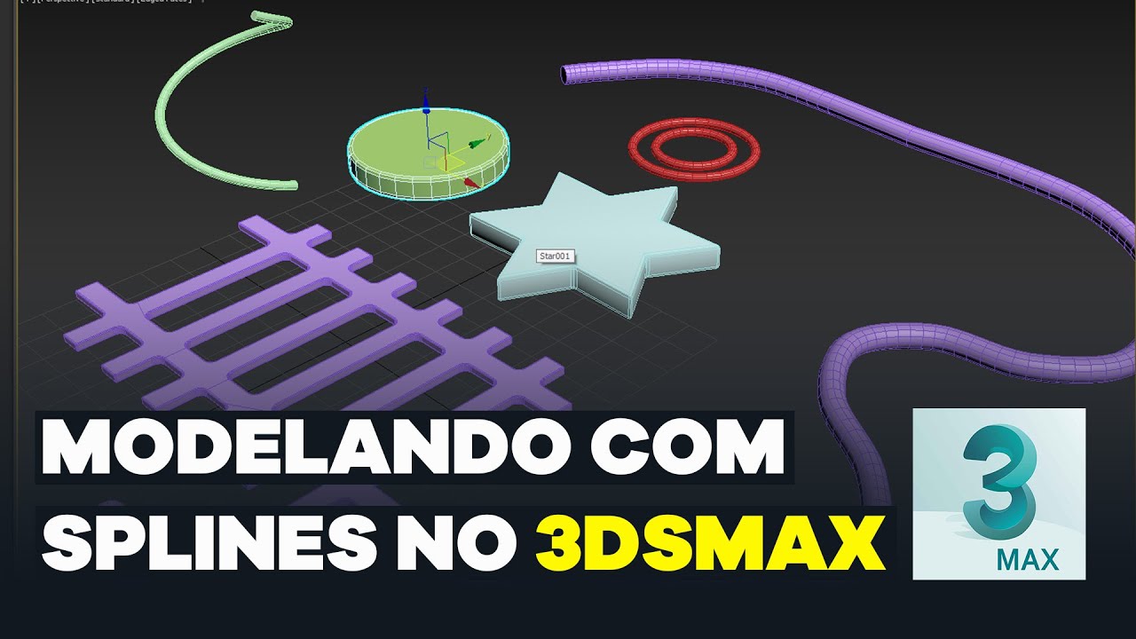 Modelagem básica no 3dsMax || Como modelar usando Splines - YouTube