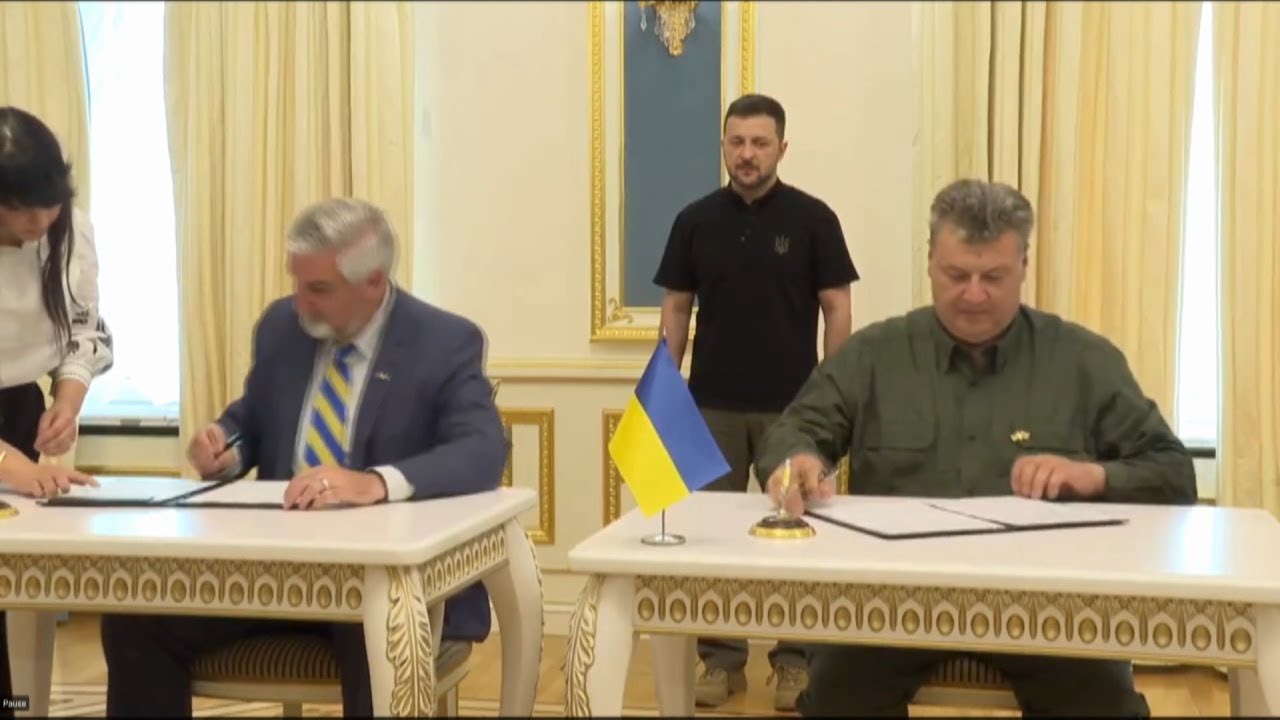 Holcomb, Ukrainian governor sign academic, agricultural and cultural ...