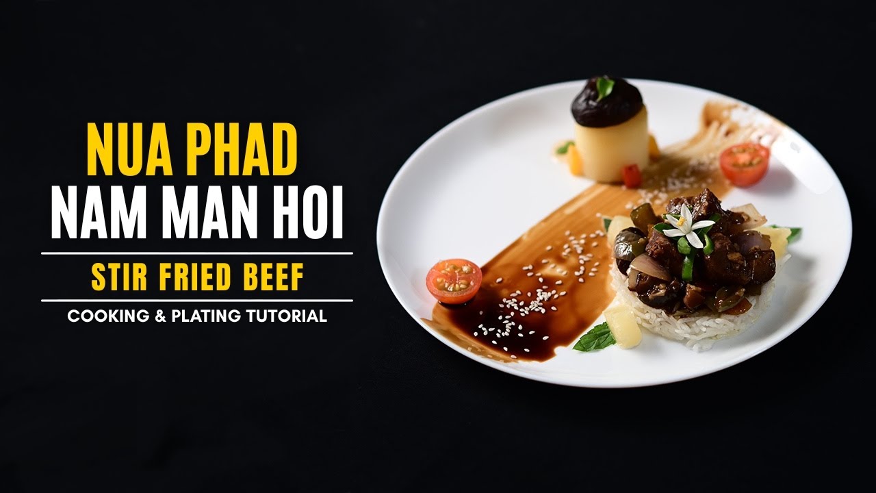 EASY Thai Beef Stir Fry Recipe: Nua Phad Nam Man Hoi & Plating! - YouTube