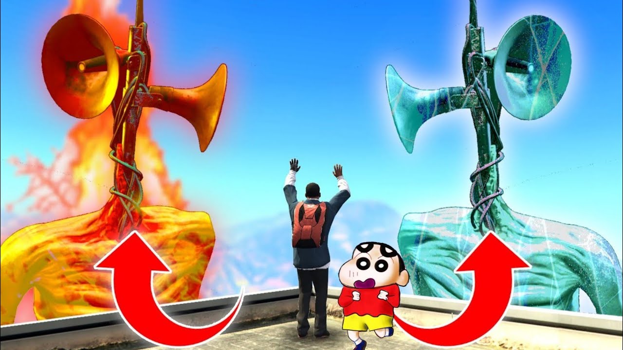 SHINCHAN Finding ELEMENTAL SIREN HEAD In GTA V! (GTA 5 mods) - YouTube