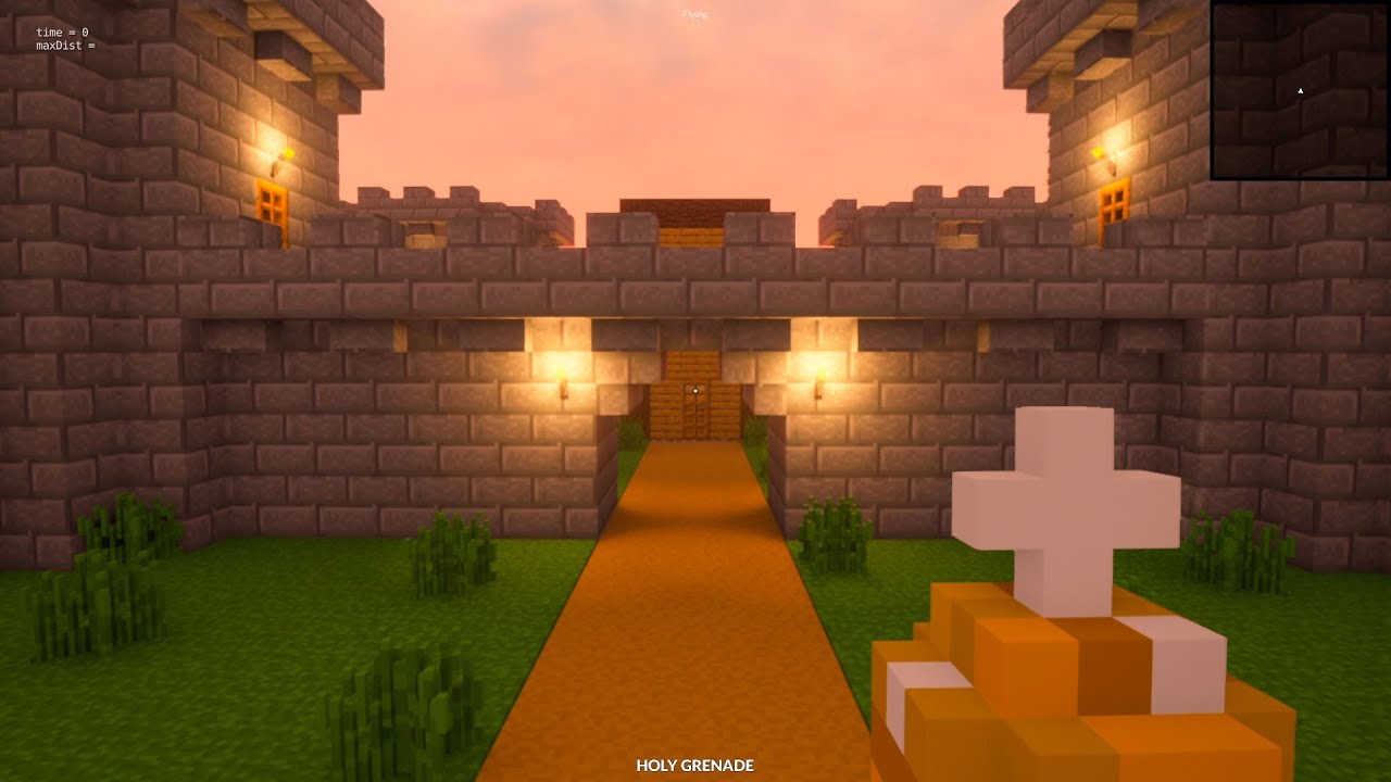 Holy Grenade Mod in Small Minecraft Castle Building Destruction ...