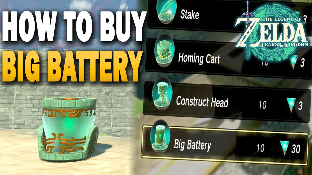 How To Buy Big Battery - Zelda Tears of the Kingdom - YouTube