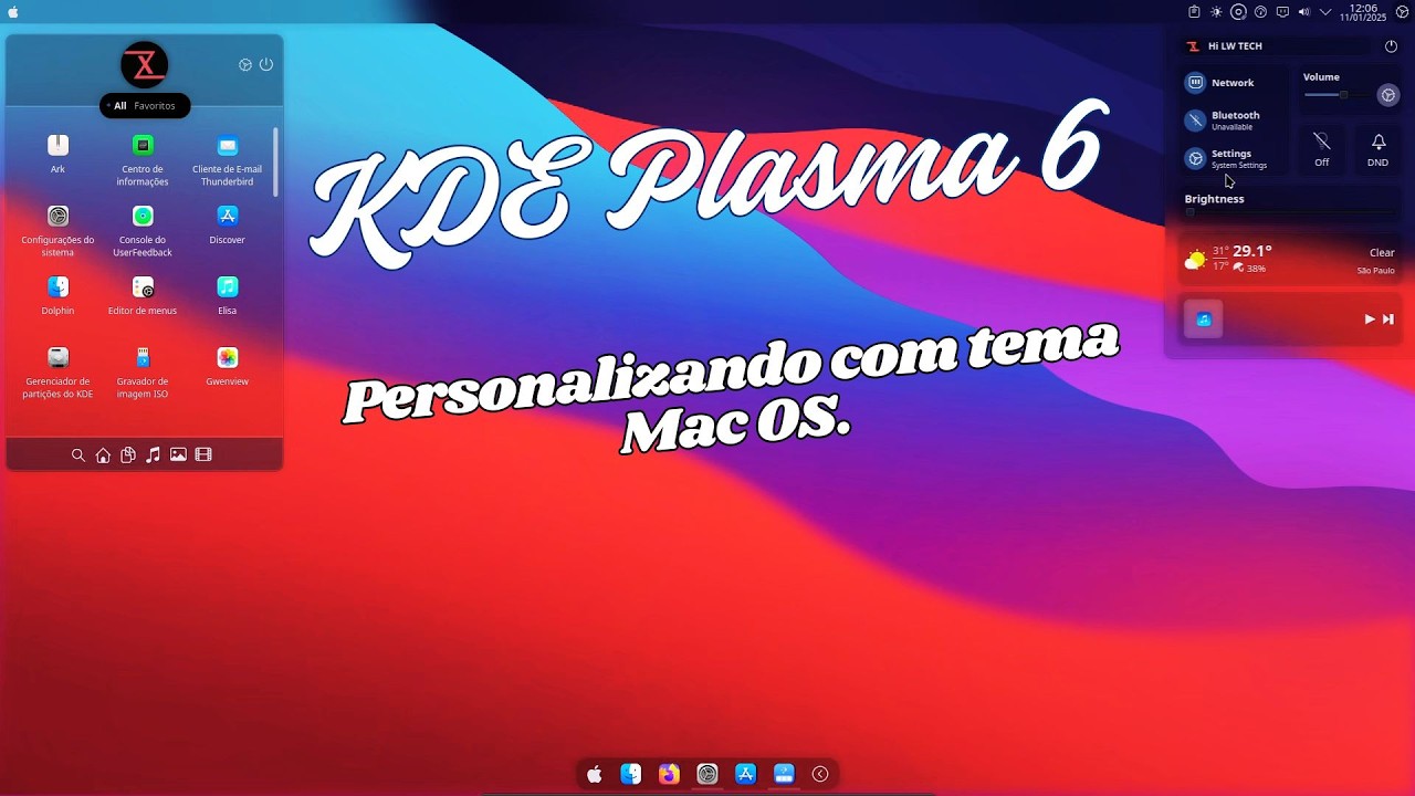 Como personalizar o KDE Plasma 6!!! Widgets, extensões e muitos mais ...