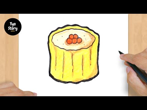 #677 How to Draw a Dimsum - Easy Drawing Tutorial - YouTube