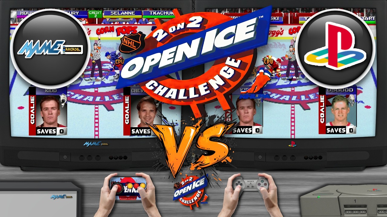 NHL 2 on 2 Open Ice Challenge 🎮 Arcade vs Sony PlayStation | Side-by ...