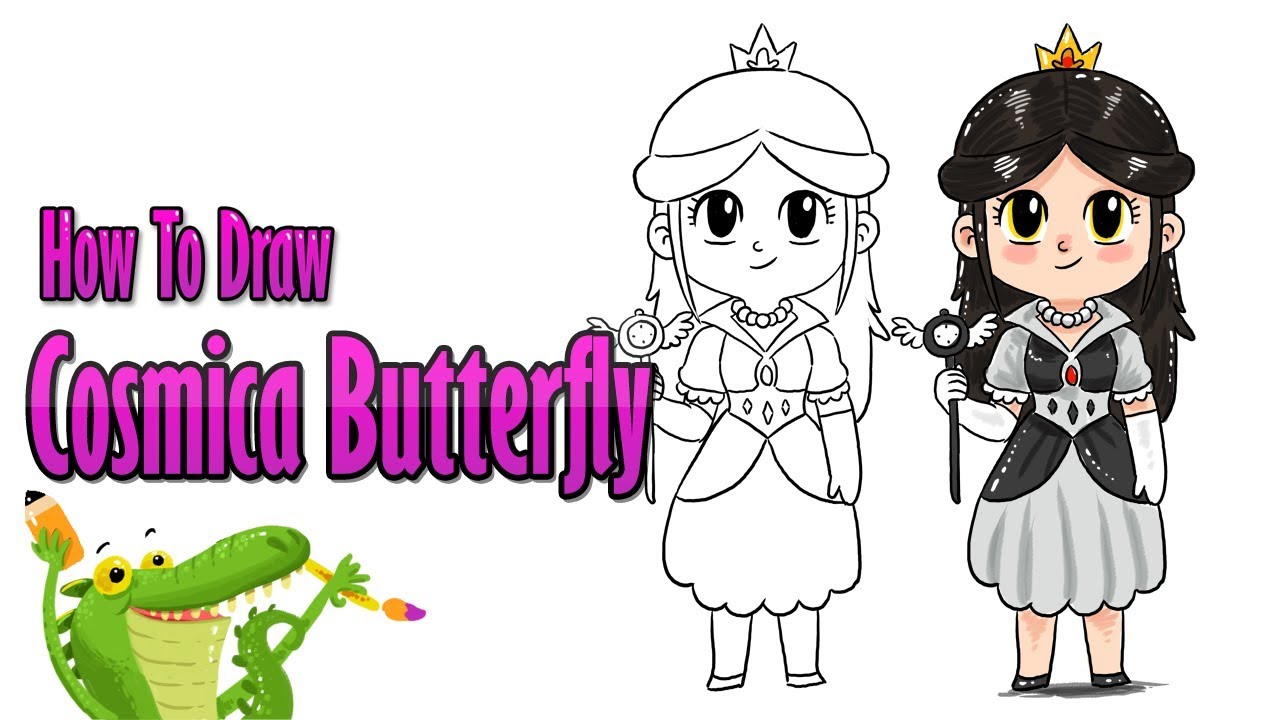 How To Draw and Coloring Queens of Mewni |cosmica butterfly step by ...