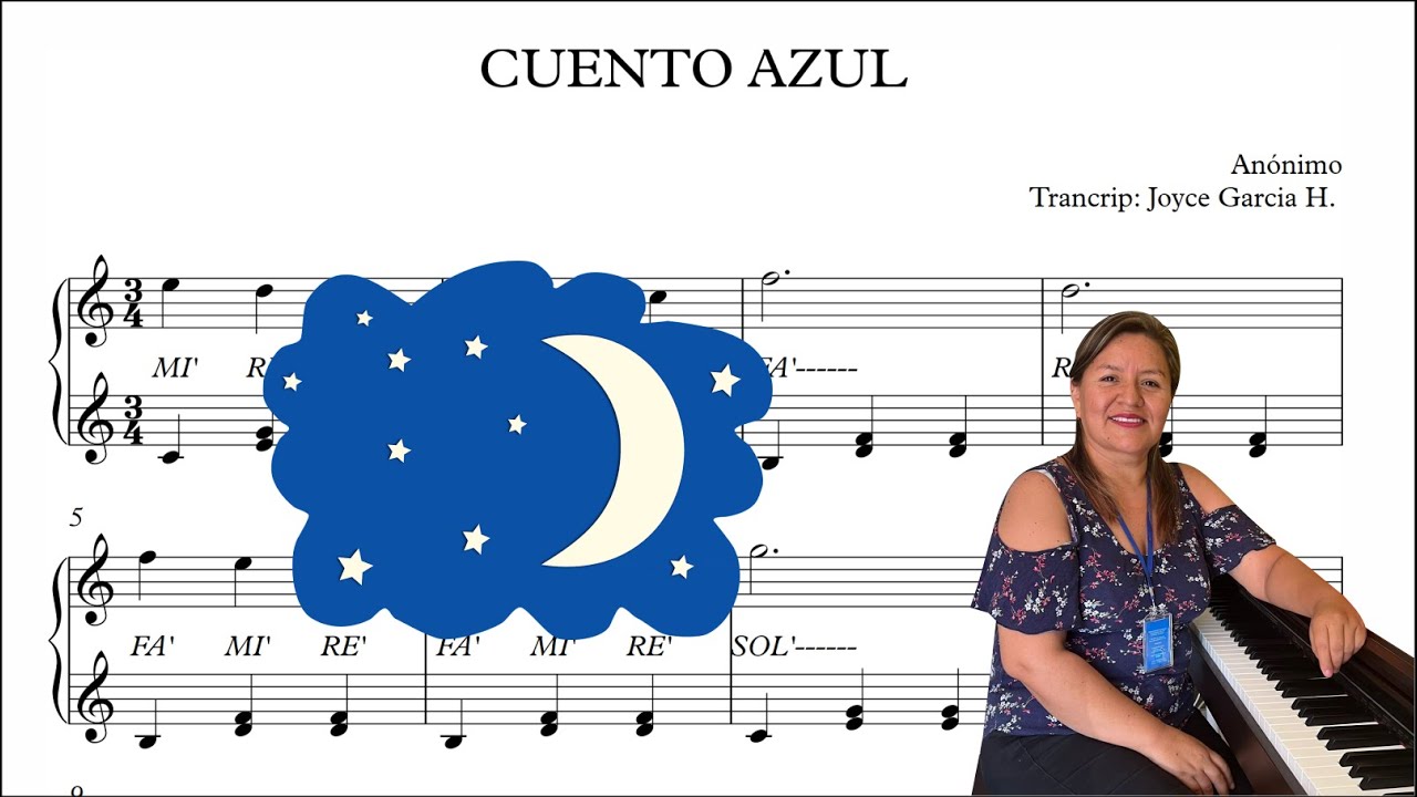 🎹🔷 CUENTO AZUL - Partitura piano - YouTube