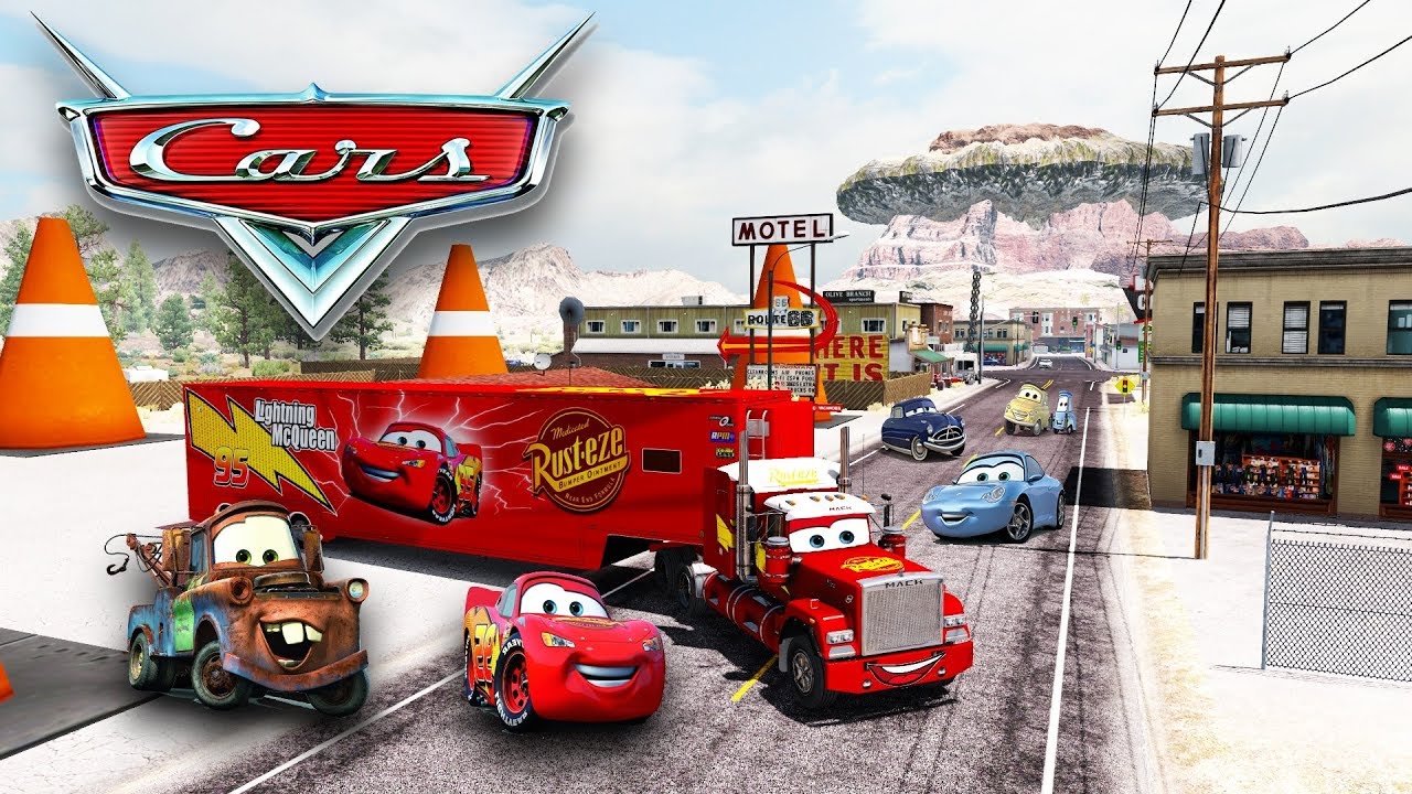 Transportando al Rayo McQueen a Radiador Springs y la Ruta 66 ...