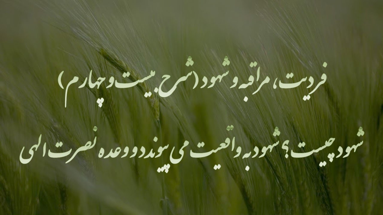 شهود چیست؟ شهود به واقعیت می پیوندد و وعده نصرت الهی Youtube