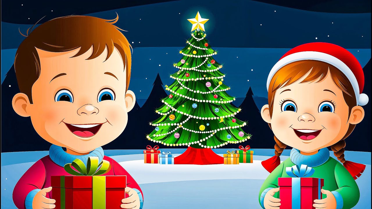 O, Brad Frumos 🎄 Colinde de Craciun 🎅 Cantece pentru copii (desene ...