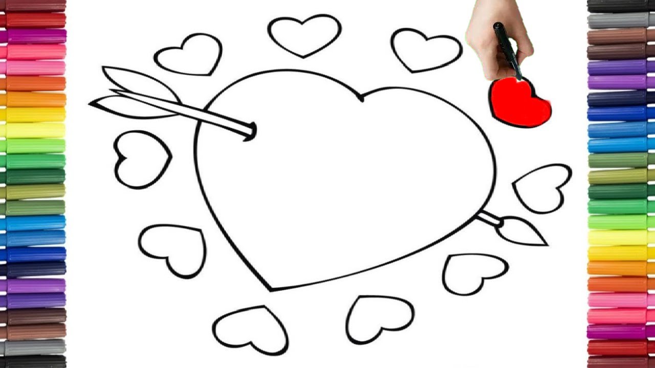 How to draw heart | Сурет салу жүрек | Bolalar uchun yurak rasm chizish ...
