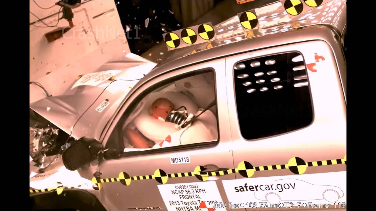 Toyota Tacoma | 2013 | Frontal Crash Test | NHTSA | CrashNet1 - YouTube