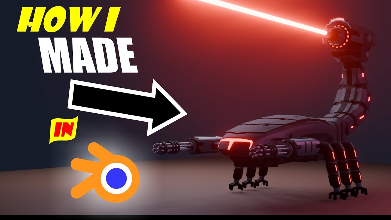 How I made a Scorpion War machine in Blender 4.0 #blender #Modeling# ...