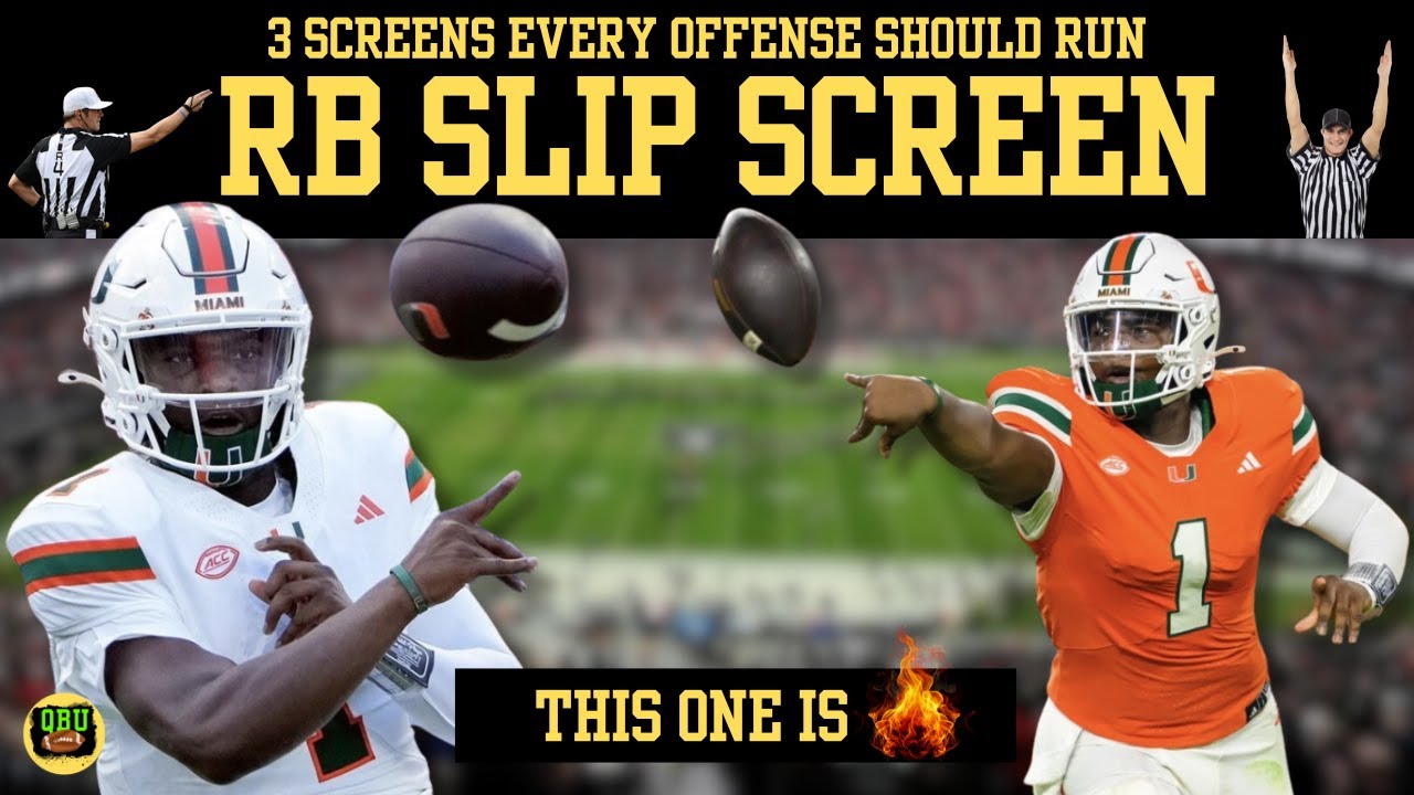 Why the RB Slip Screen is a NIGHTMARE for Defensive Coordinators - YouTube